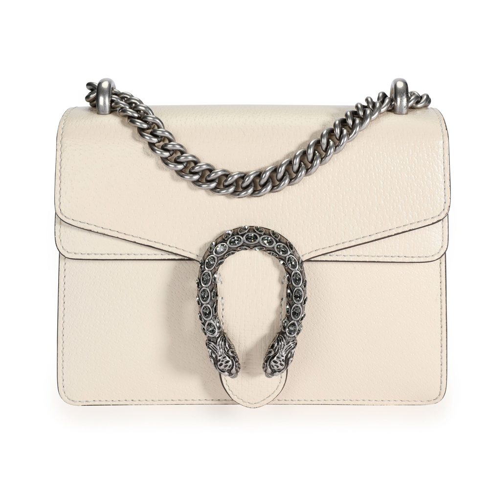 Gucci Cream Leather & Crystal Mini Dionysus Bag - Gem